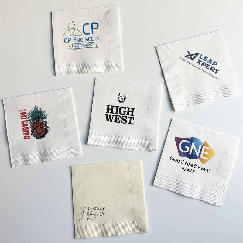 Your Logo Napkins - Fully Custom High-Quality Foil-Pressed Napkins ...