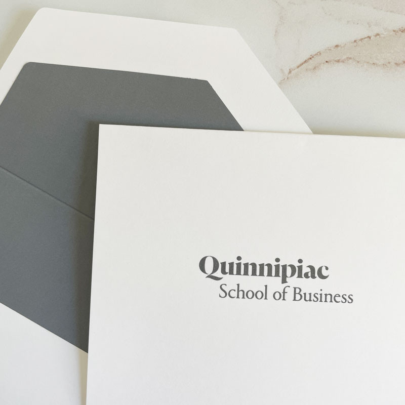 Your Logo Printed on Folded Notes (4" x 5") - Optional Matte Ink Border ...