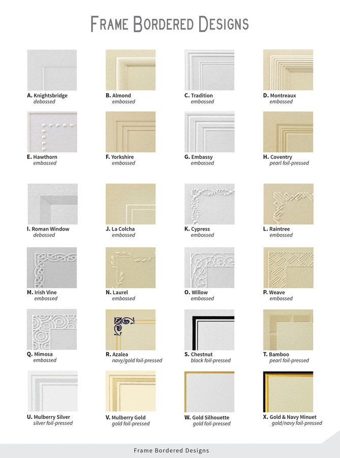 Your Logo Embossed on Fold Notes (4" x 5") with an Embossed Border ...