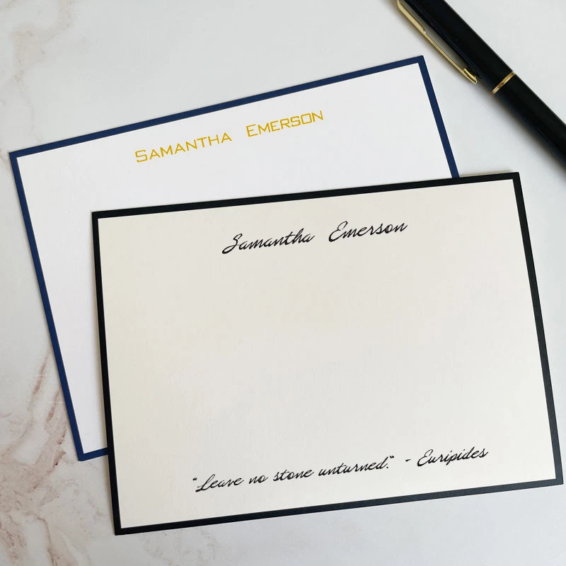 Casual Personalized Raised Ink Stationery Flat Cards | EG7094 ...