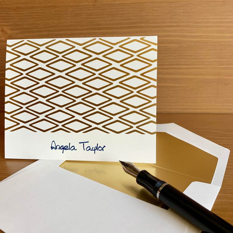 Forever Fold Notes - Raised Ink Text - Gold Foil-Pressed Design ...
