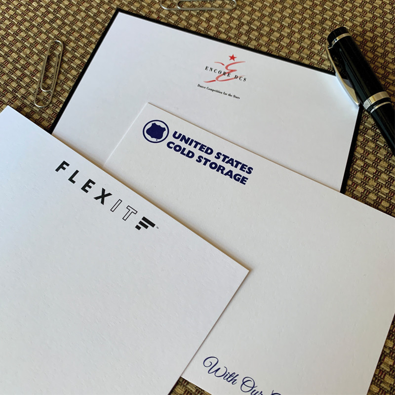 Your Logo Printed on Flat Cards (4.5" x 6.25") - Optional Matte Ink ...