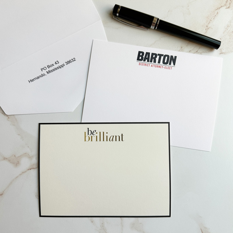 Your Logo Printed on Flat Cards (4.5" x 6.25") - Optional Matte Ink ...