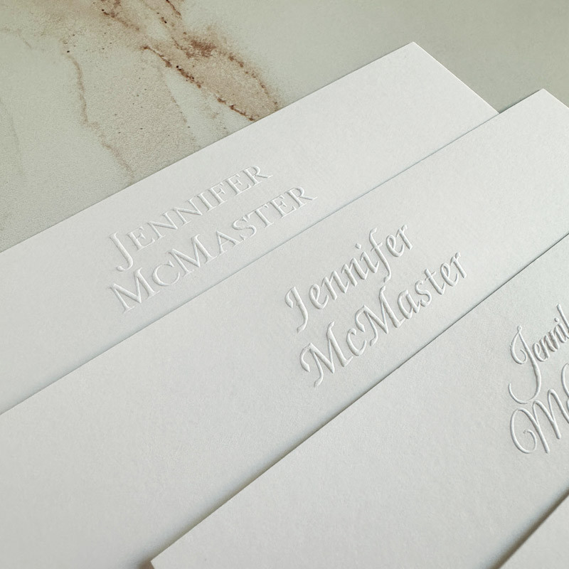 Two Lines Embossed Flat Cards - Embossed Stationery | EG2388 ...