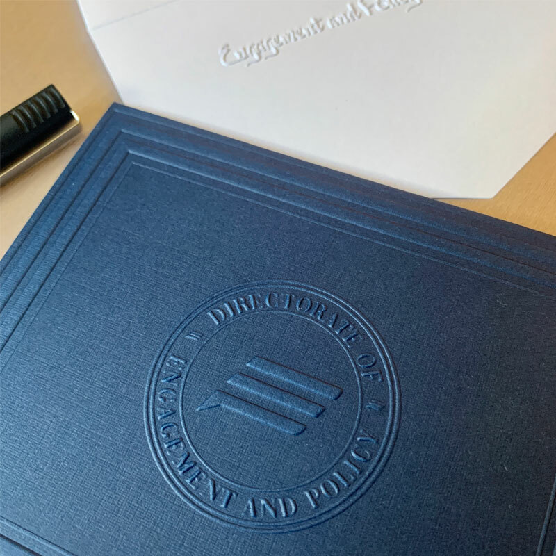 Classic Framed Fold Notes Embossed Stationery | StationeryXpress