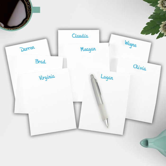 8 Custom Notepads & 8 Names! 800 Custom Memo Sheets! | EG7071 ...