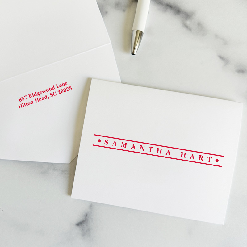 Four Seasons Personalized Fold Notes - Raised Ink Stationery ...