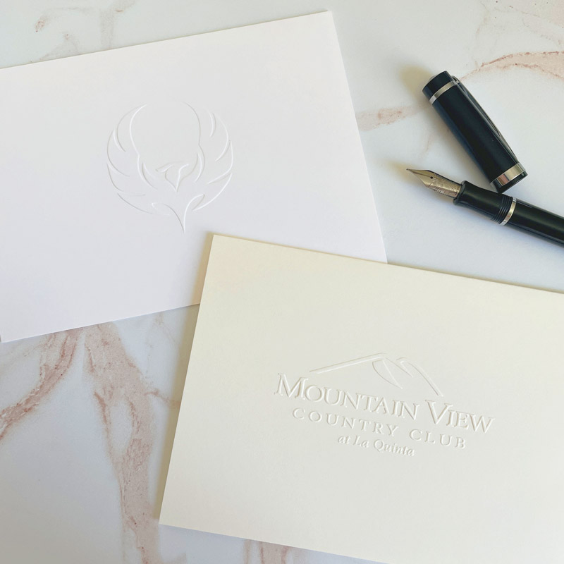 Your Logo Embossed on Folded Notes with Optional Border EG5070 ...