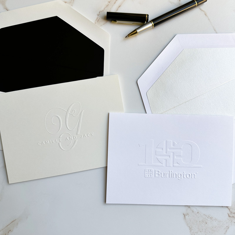 Your Logo Embossed on Folded Notes with Optional Border EG5070 ...