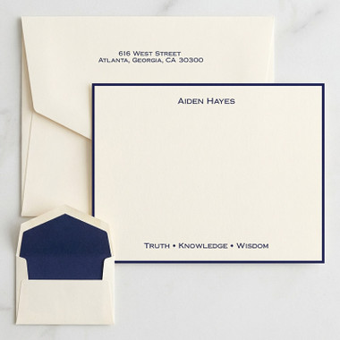 Professional Personalized Flat Cards - Raised Ink Stationery | EG7098 ...
