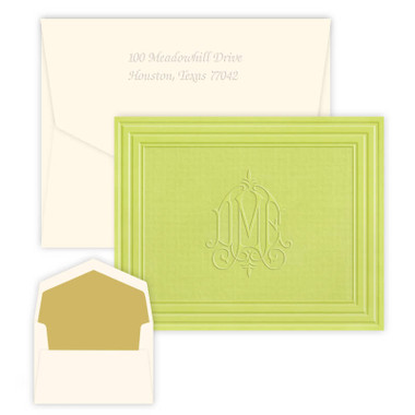 Classic Framed Monogrammed Fold Notes - Embossed Stationery | EG2133 ...