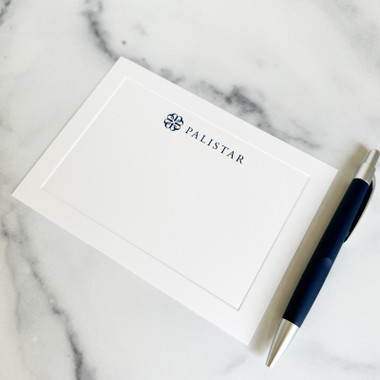 Your Logo Raised Ink on Flat Cards (4.5" x 6.25") with an Embossed ...