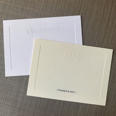 Your Logo Custom Embossed on Flat Cards (4.5" x 6.25") | EG5072 ...