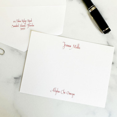 Casual Personalized Stationery Flat Cards - Flat Ink | EGD7094 ...