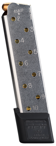 Chip McCormick Railed Power Mags 10 rd. Stainless steel