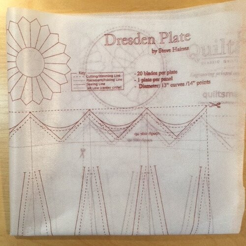 Dresden Plate Printed Interfacing Pattern