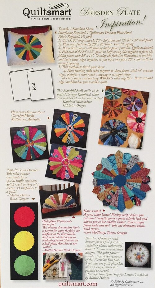 Dresden Plate Printed Interfacing Pattern