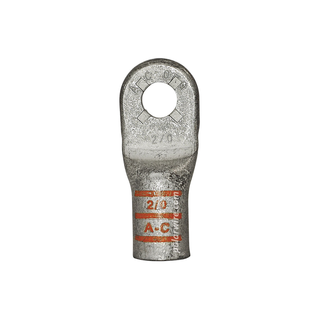 2/0 GA ANTI-ROTATIONAL POWER LUG, 3/8" STUD, DIE COLOR CODE ORANGE ...