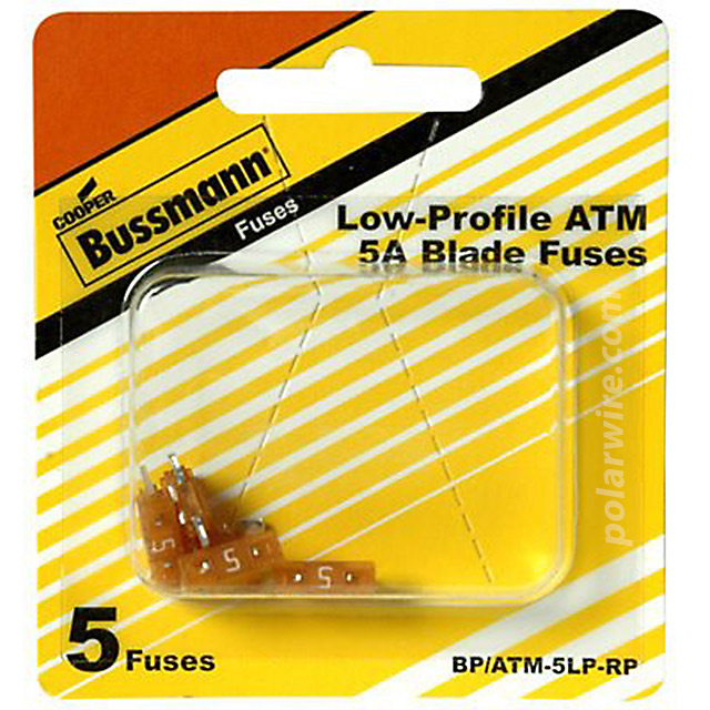 FUSE 5 AMP LOW PROFILE ATM MINI-BLADE FUSE 5 PK - Polar Wire