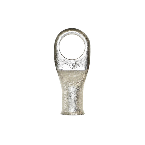 EYELET LUG 2GA 1/2" STUD PLATED COPPER - Polar Wire