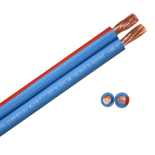 4 AWG Arctic Superflex Blue Twin Conductor Wire | Polar Wire
