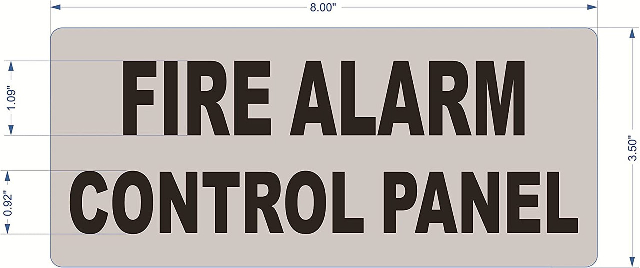 FIRE ALARM CONTROL PANEL SIGN - FACP SIGN (BRUS SILVER, Aluminum, SIZE ...