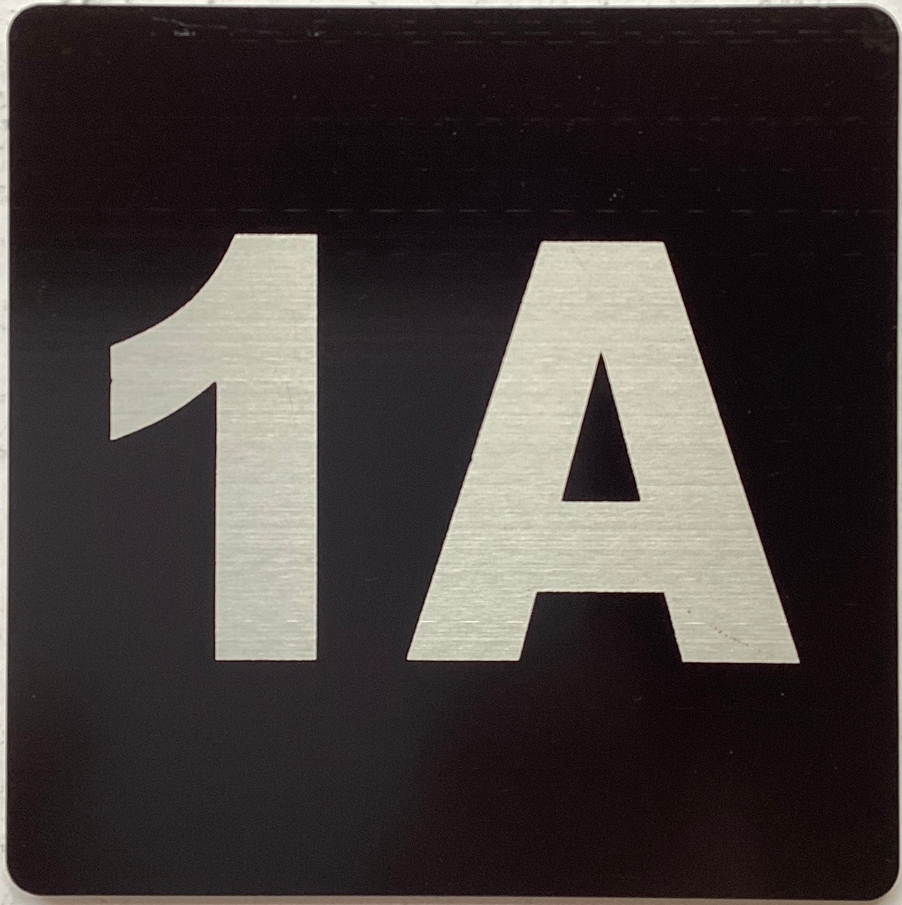Apartment number 1A sign (4x4 inch, Black, double sided tape) - The ...