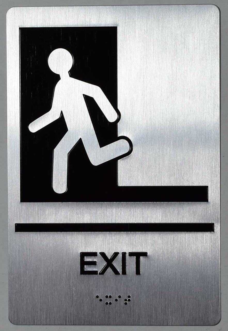 EXIT Sign -Tactile Signs -The Sensation line