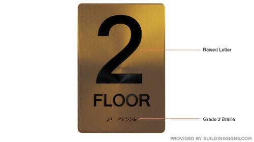 Floor 2 Sign -Tactile Signs Tactile Signs 2ND Floor Sign -Tactile Signs ...