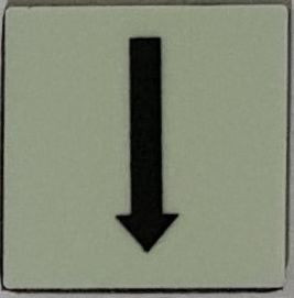 PHOTOLUMINESCENT DOWN ARROW SIGN The Liberty Line (Aluminum SIGNS 1x1 ...