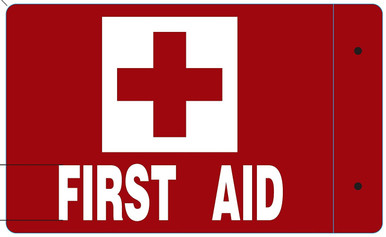 2 pack-FIRST AID PROJECTION SIGN-FIRST AID PROJECTION 3D SIGN (RED ...