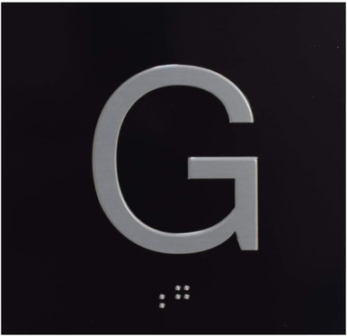 Ground floor elevator sign -Elevator Jamb Plate sign With Braille and ...