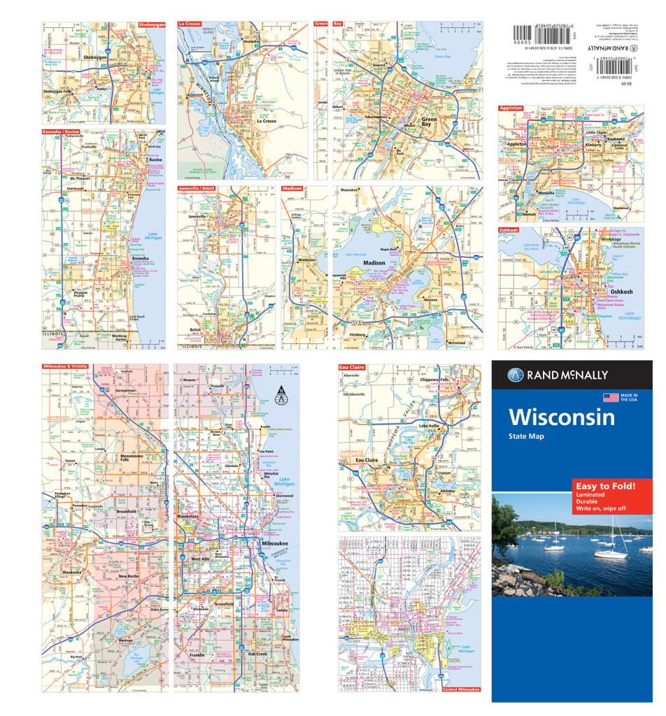 Rand McNally EasyToFold Map: Wisconsin