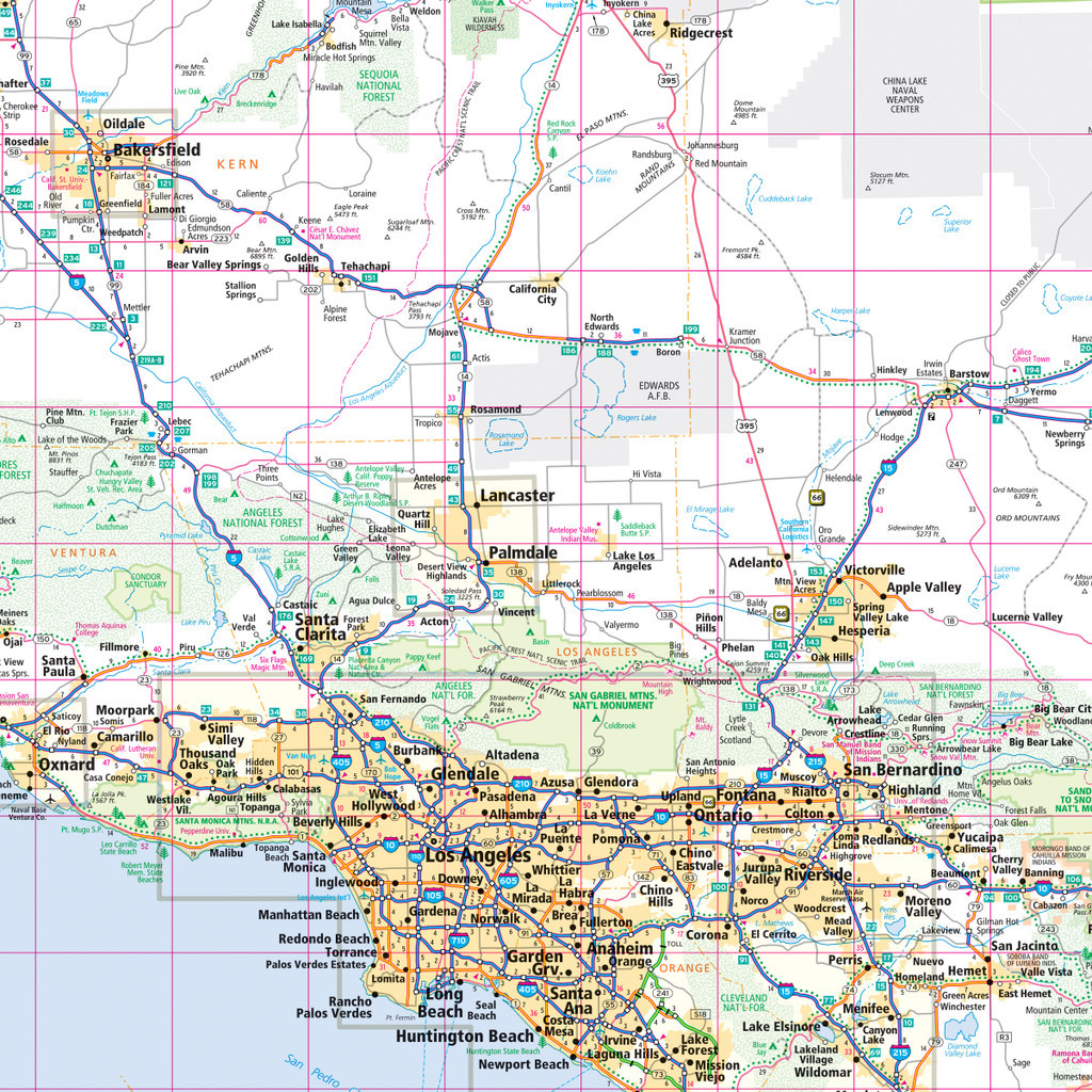Rand McNally Easy To Read State Folded Map: California
