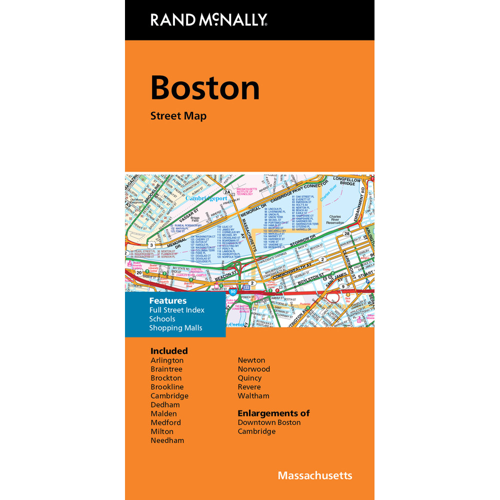 Folded Map Boston Street Map: Explore the City Streets