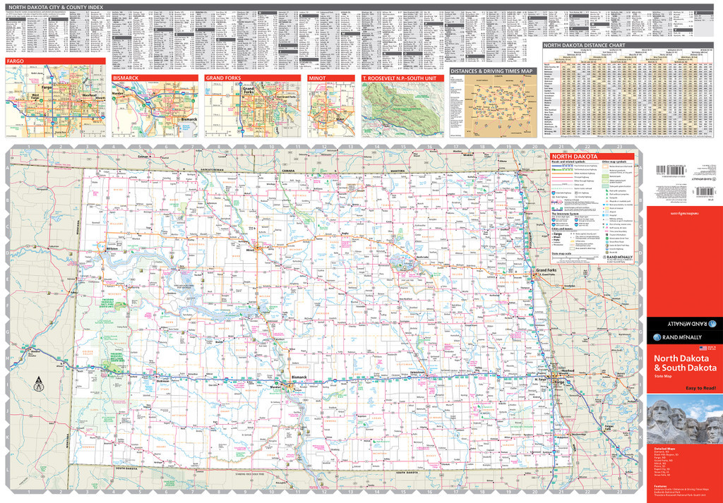 North & South Dakota State Map | Rand McNally Publishing