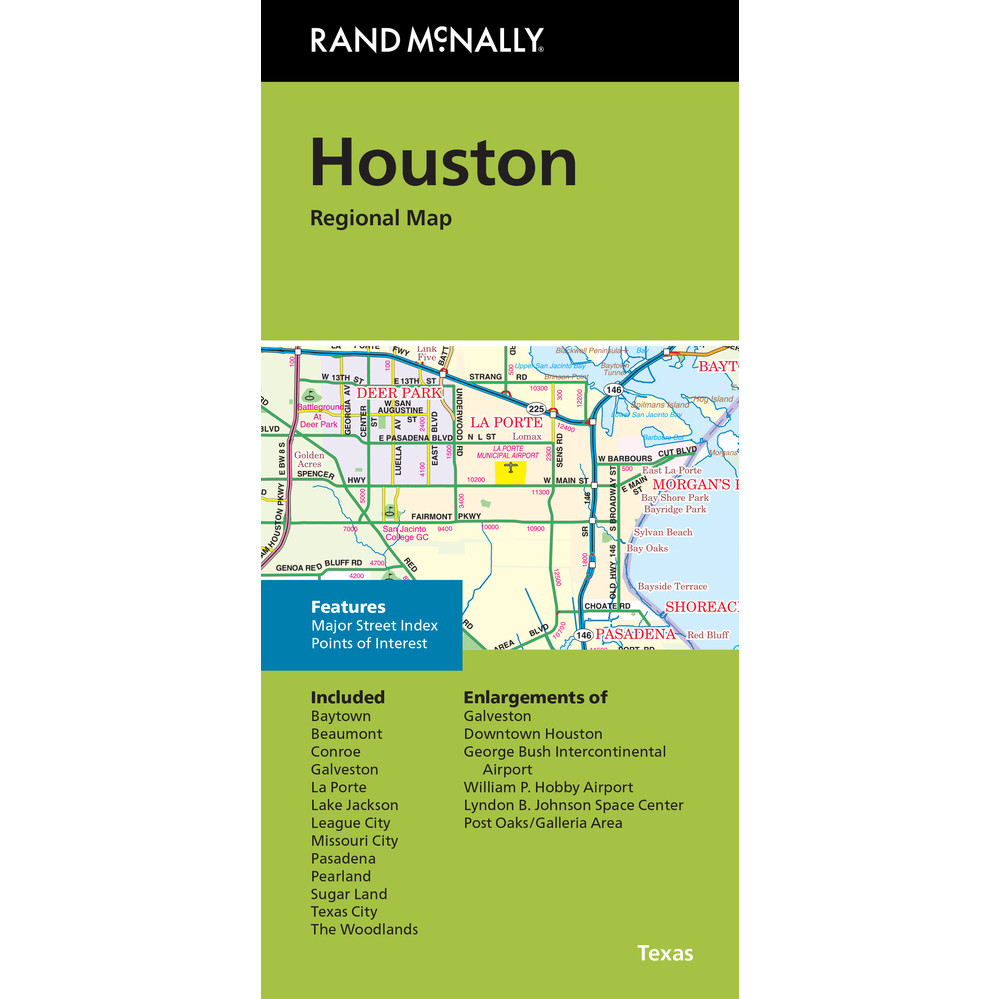 Folded Maps: Houston Regional Map | Rand McNally Publishing