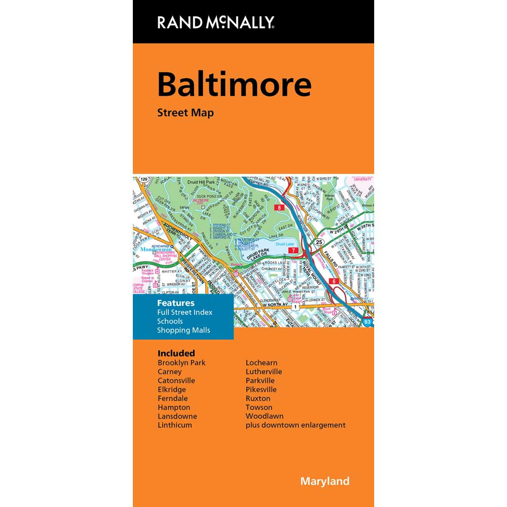 Folded Map: Baltimore Street Map