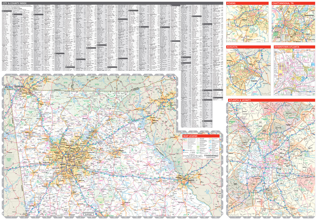 Printable Road Map Of Georgia Macon Georgia US PDF Map Vector Exact