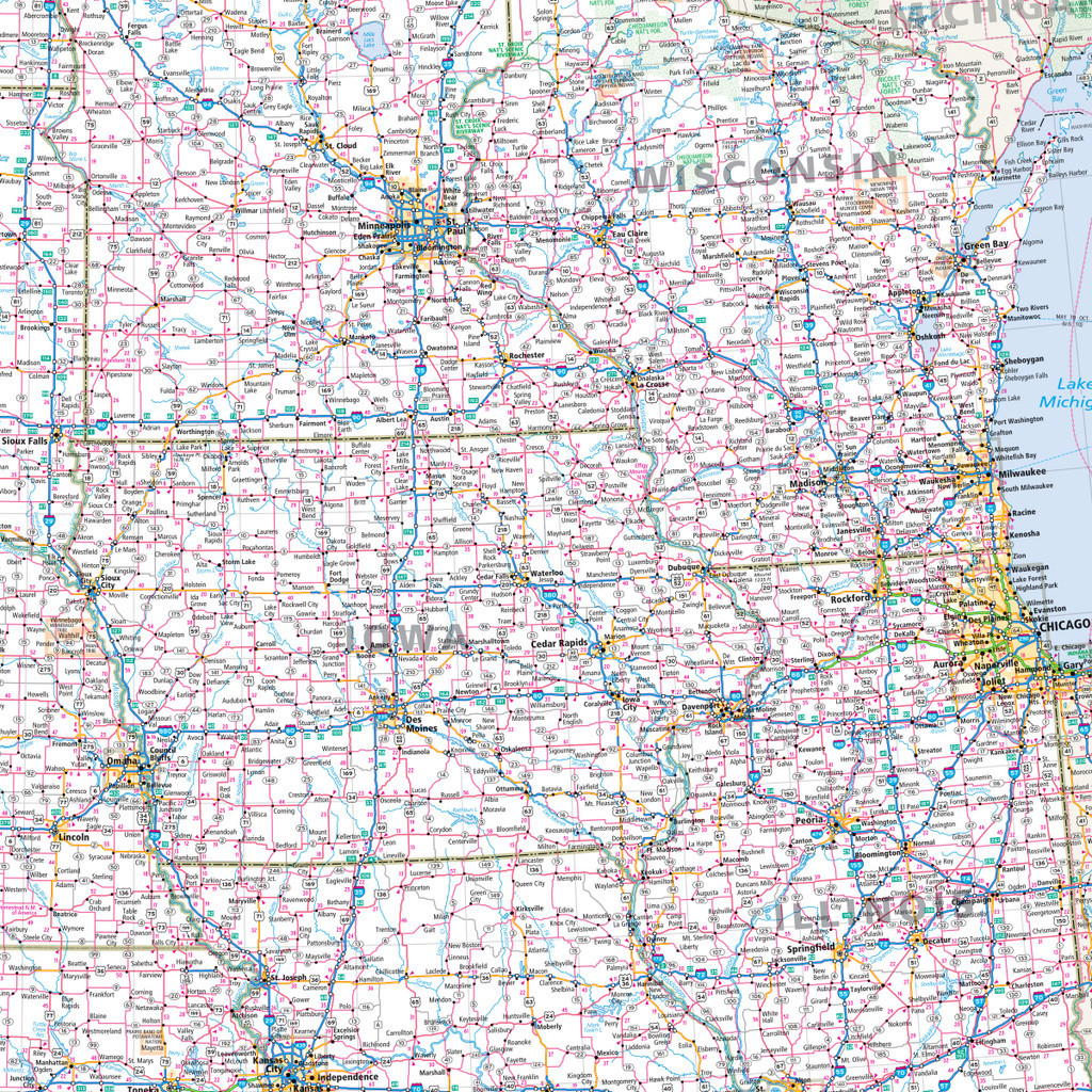 Rand McNally Folded Map: Central United States
