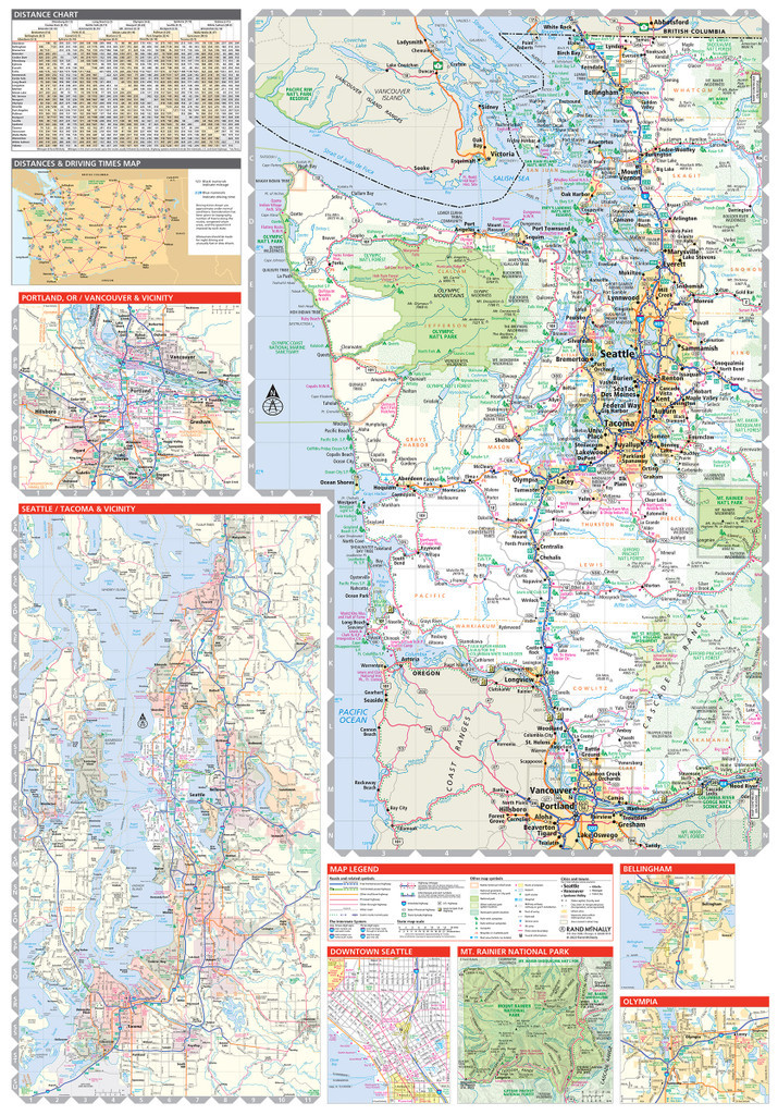 Large Detailed Roads And Highways Map Of Washington State
