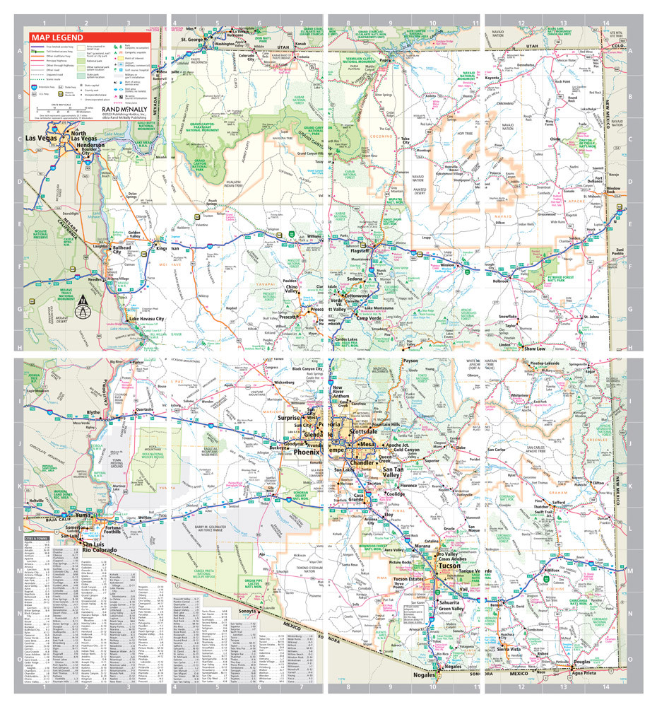 Rand McNally EasyToFold Map: Arizona