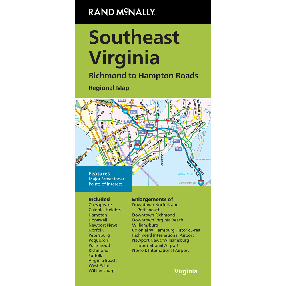 Southeast Virginia Richmond to Hampton Roads regional map