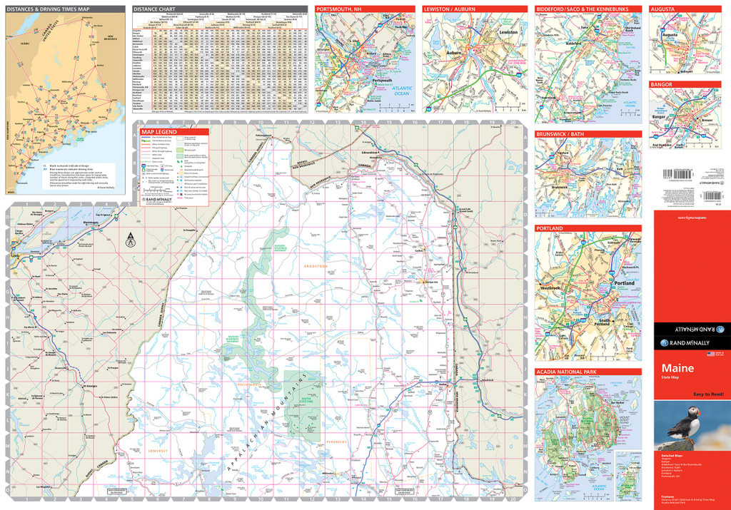 Large Detailed Roads And Highways Map Of Maine State With National