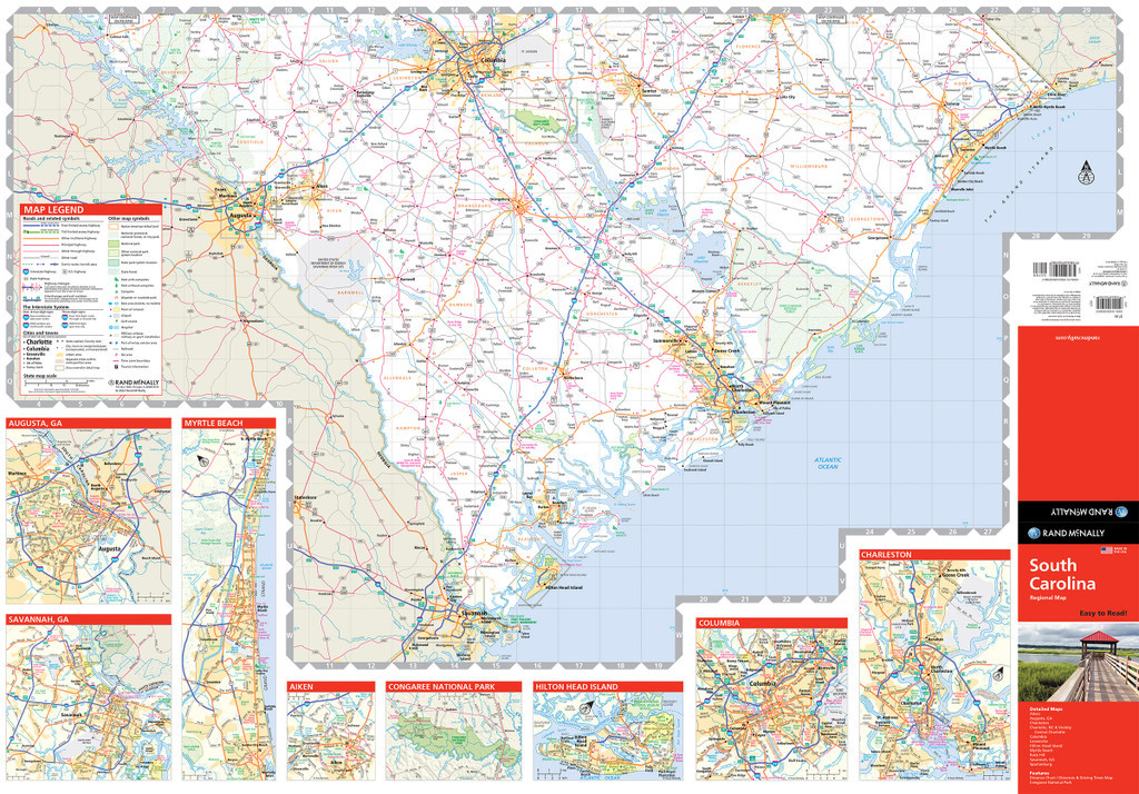 Large Detailed Roads And Highways Map Of South Carolina State With