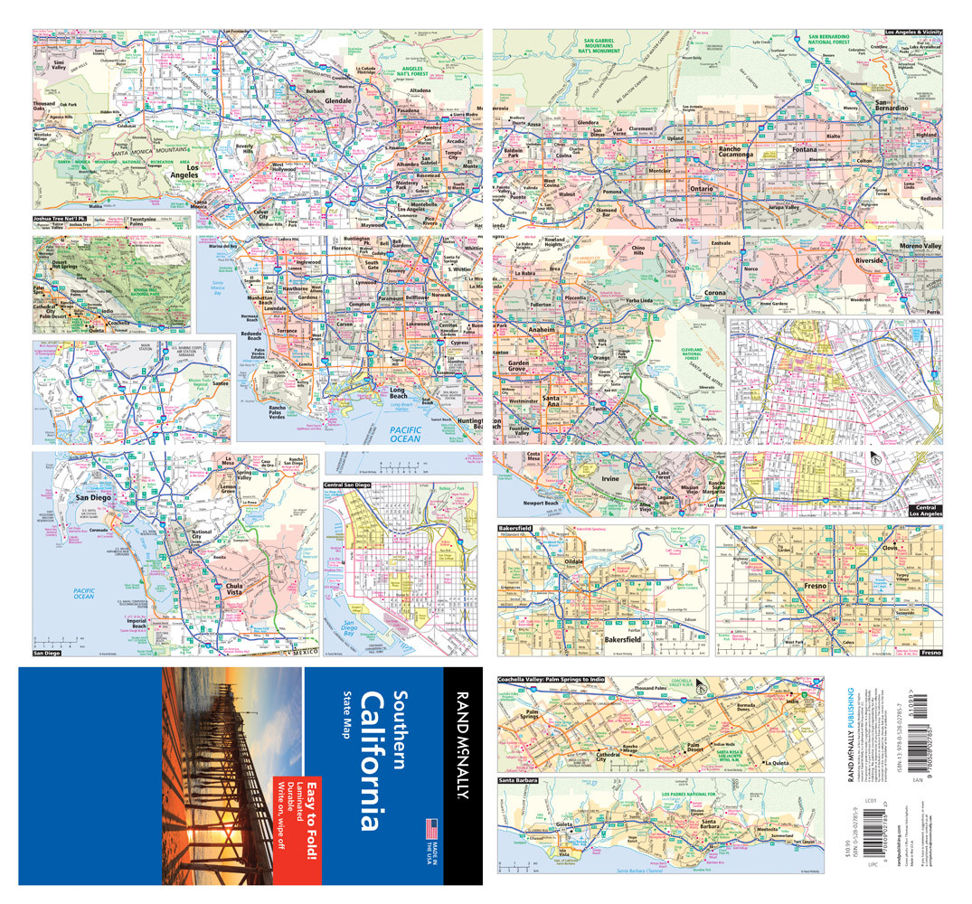 Foldable Southern California Map | Rand McNally Publishing