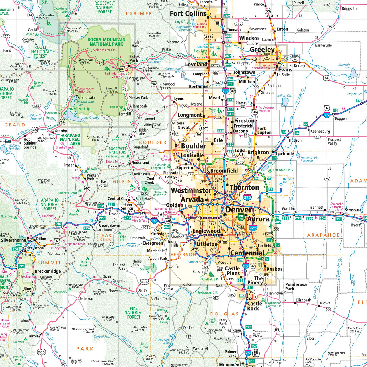 Rand McNally Colorado State Wall Map