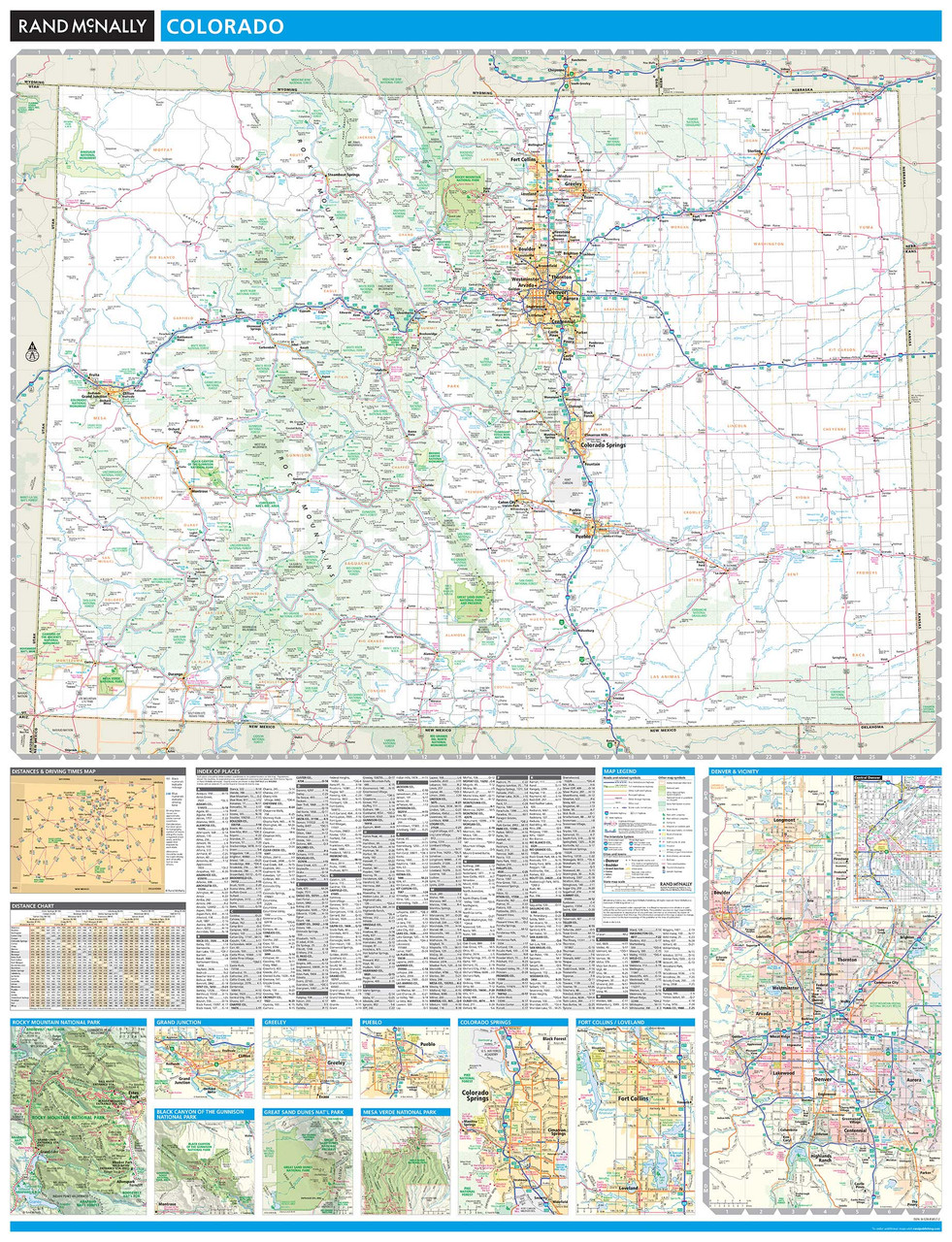 Colorado State Tourist Map