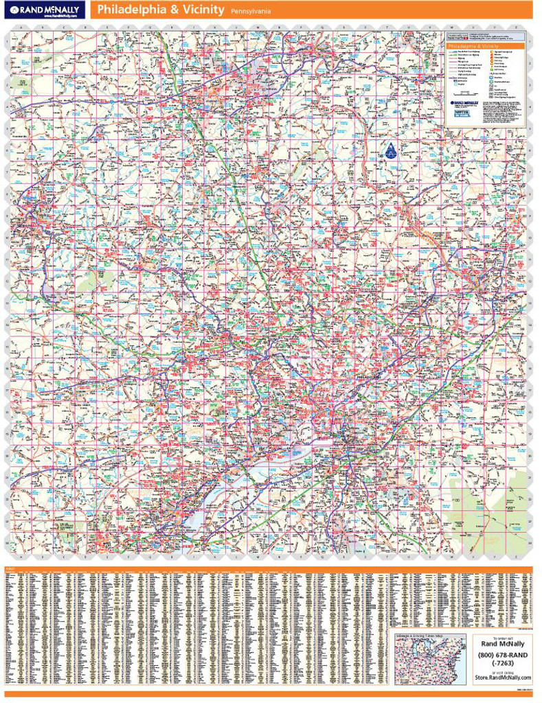 Rand McNally Philadelphia Regional Wall Map