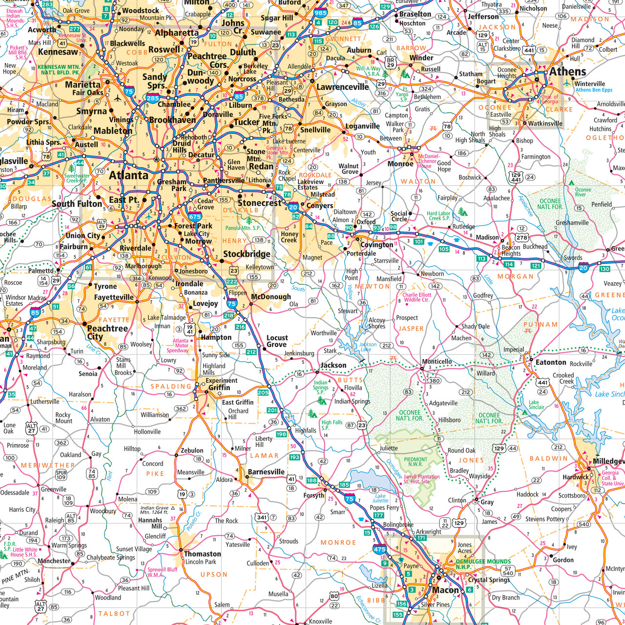 Georgia Florida Map Roads 20+ Florida Georgia Map Stock Photos,